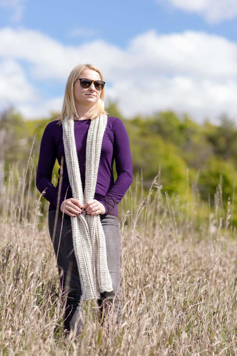 Garter and Lace Scarf Knitting Pattern – Kelene Kinnersly Designs